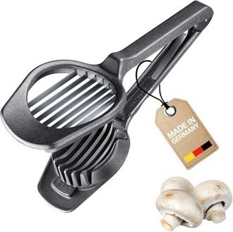 Westmark Obst- & Pilzschneider Champion Black Edition - Präziser Scheibenschneider für Champignons, Kiwi & Erdbeeren - Anthrazit