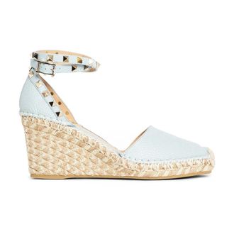 Valentino Garavani Femme, Chaussures, Bleu, Taille: 41 EU Sandales compens&eacute;es Rockstud