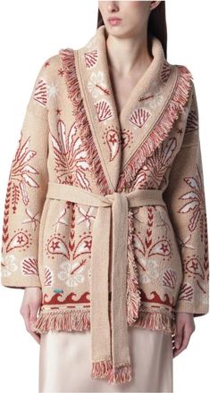 Alanui Femme, Pulls, Beige, Taille: 38 FR Echoes Of The Island Cardigan