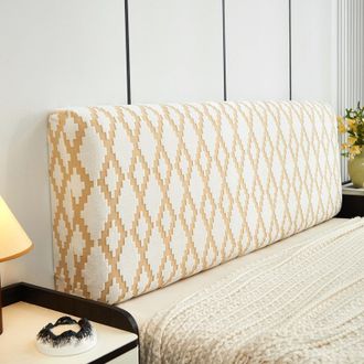 Generic Verst&auml;rkter Dehnbarer Kopfteilbezug Doppelbett Queen Bett King Bett Staubdichter Schutz f&uuml;r Polster Holz Kopfteile Orange 110-130cm/43-51in