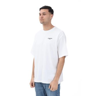 Calvin Klein Jeans Homme, Tops, Blanc, Taille: XL Back Logo T-shirt
