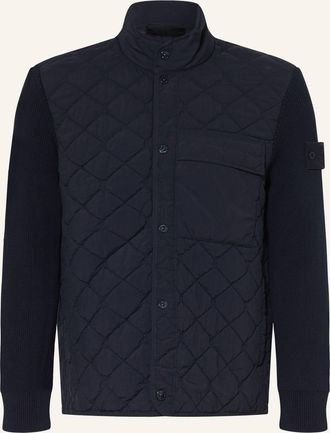 Stone Island Steppjacke Ghost Im Materialmix blau