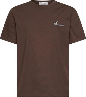 Laneus Homme, Tops, Brun, Taille: XL T-shirt &agrave; col rond