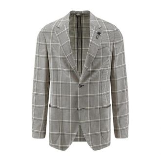 Lardini Woll-Baumwollmischungs-Blazer - - Jackets - Herren - Beige - XL
