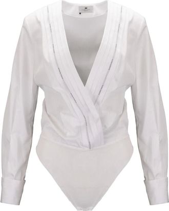 Elisabetta Franchi Femme, Tops, Blanc, Taille: 38 FR Shirt