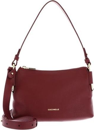 Coccinelle Cuir sac à épaule bandoulière Rebekka Mini Bag Grained Leather Ribes framboise