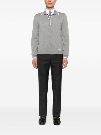 Gucci Woll-Langarm-Polohemd
