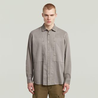 G-Star Panelled Pocket Regular Shirt - Beige - Herren