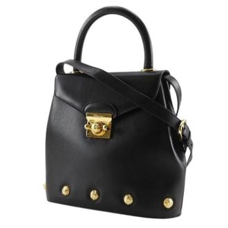 Ferragamo Sac &agrave; main en cuir Pre-owned - Femme - Pre-owned - Noir - Taille: ONE Size