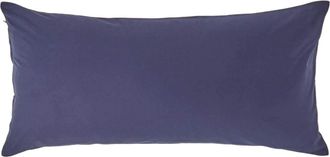 Homescapes Perkal Kissenbezug 40x80 cm dunkelblau, Kissenhülle mit Reißverschluss, 100% ägyptische Baumwolle, Fadendichte 200