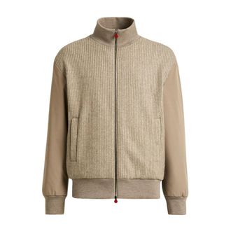 Kiton Bomberjacke aus Kaschmir-Mix - - Knitwear - Herren - Beige - 2XL