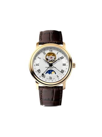 Frederique Constant montre Classics Heart Beat Moonphase Date 40 mm - Argent