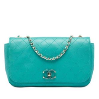 Chanel Pre-owned Vintage Flap Crossbody Bag - - Pre-owned - Damen - Blau - ONE SIZE