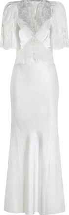 Self Portrait buttoned maxi dress - Wei&szlig;