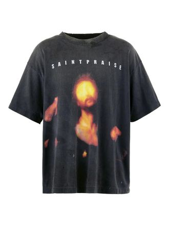 Saint Mxxxxxx t-shirt à imprimé graphique - Noir