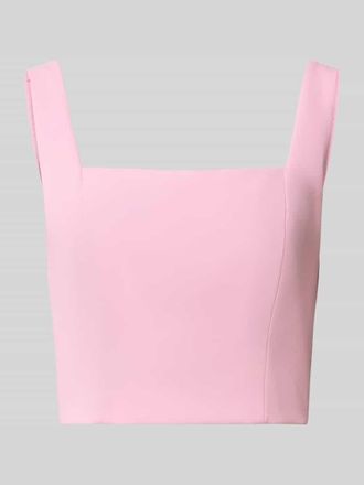 Jake*s Cropped Top mit Karree-Ausschnitt und r&uuml;ckseitigem Rei&szlig;verschluss