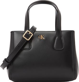 Calvin Klein Shopper Monogram Plaque Tote