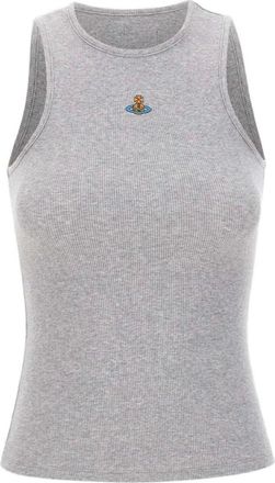 Vivienne Westwood Femme, Tops, Gris, Taille: 36 FR D&eacute;bardeur &agrave; logo brod&eacute; et col rond