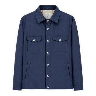 Eleventy Gestepptes Overshirt - - Jackets - Herren - Blau - XL
