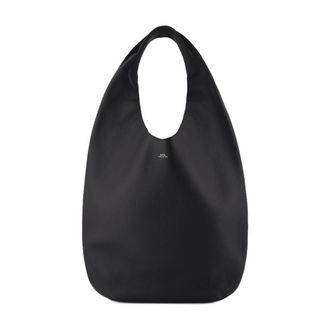 A.P.C. Womens Le Neige Shoulder Bag Black Cowhide