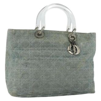 Dior Pre-owned Toile sacs-dior - Femme - Pre-owned - Bleu - Taille: ONE Size