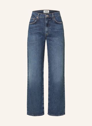 A Gold E Agolde Straight Jeans Harper blau