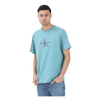 Calvin Klein Jeans Homme, Tops, Bleu, Taille: S Monogram Logo T-shirt