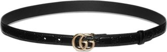 Gucci GG Marmont D&uuml;nner G&uuml;rtel - - Accessories - Damen - Schwarzk - 80 CM