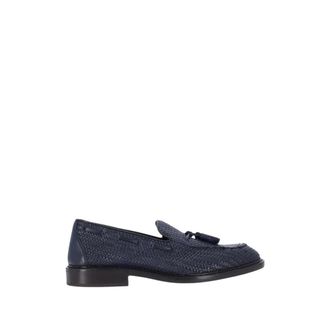 Alexander Hotto Mokassins aus genarbtem Leder - - Shoes - Herren - Blau - 44 EU