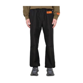Heron Preston Homme, Pantalons, Noir, Taille: S Logo-patch Wide Leg Pantalons