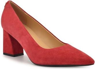 Nine West Escarpins Kalore 9x9 pour femme, Daim rouge fonc&eacute;, 39 EU