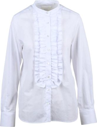 Xacus Femme, Blouses et Chemises, Blanc, Taille: 36 FR Coreana Rouge
