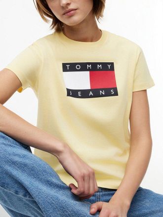 Tommy Jeans Kurzarmshirt TJW REG TJ FLAG SS TEE Baumwolle, Logodruck, regular fit