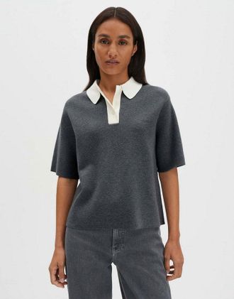 someday Strickpullover Kurzarmpullover - Regular Fit
