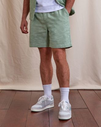 Faguo Short vert clair coton et viscose