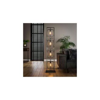 M&S Collection M&s - Lampadaire 4 lampes 34x24x160 cm en métal fintion argent vieilli