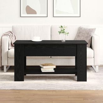 vidaXL Schwarzer Eichen-Couchtisch - 101x49x52 cm Aus engineered Wood - Vidaxl