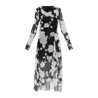 AllSaints Loria Asymmetric Dress - - Dresses - Damen - Schwarzk - 2XS