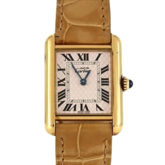Cartier Pre-owned Must Tank AquaRino Quartz - Femme - Pre-owned - Jaune - Taille: ONE Size
