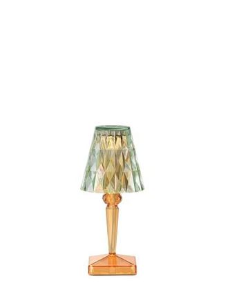 Kartell Battery, Batteriebetriebene Tischleuchte, H 30 cm, Mint/Orange