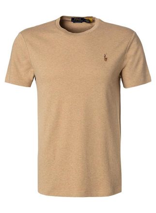 Polo Ralph Lauren Herren T-Shirt beige meliert Slim Fit