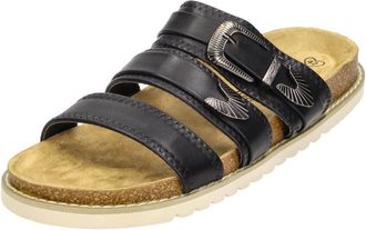 Fitters Footwear Sandale Camille in Farbe Schwarz, modische Schuhe in Übergröße, große Damenschuhe, Camille 45 EU Black