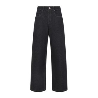 Brunello Cucinelli Femme, Jeans, Noir, Taille: 36 FR Wide Jeans