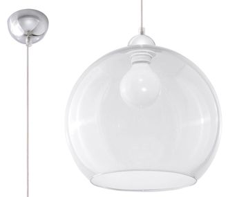 Sollux Lighting SL.0248 BALL Pendelleuchte, Transparent/Chrome