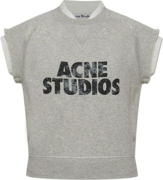 Acne Studios Femme, Tops, Gris, Taille: 42 FR Top effet vintage