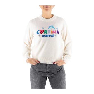 MC2 Saint Barth Femme, Pulls, Blanc, Taille: 38 FR Cortina Habitu&eacute; Pulls &agrave; col rond