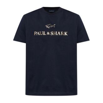 Paul & Shark Homme, Tops, Bleu, Taille: 2XL T-shirt Logo