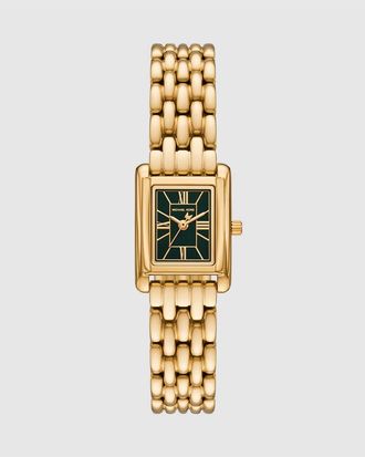 Michael Kors Essex Dreizeigeruhr aus goldfarbenem Edelstahl in Gold