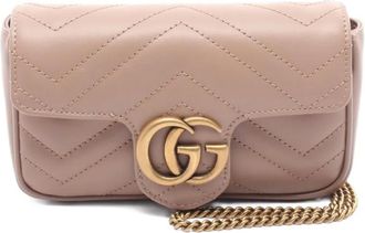 Gucci Mini GG Marmont Schultertasche - Rosa