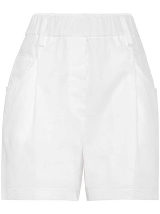 Brunello Cucinelli Shorts mit B&uuml;gelfalten - Wei&szlig;